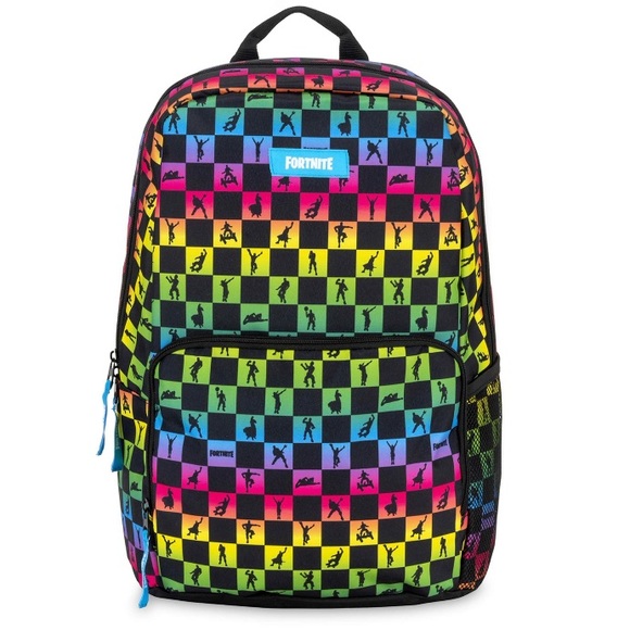 Bags | Fortnight Rainbow Checkerboard Backpack | Poshmark